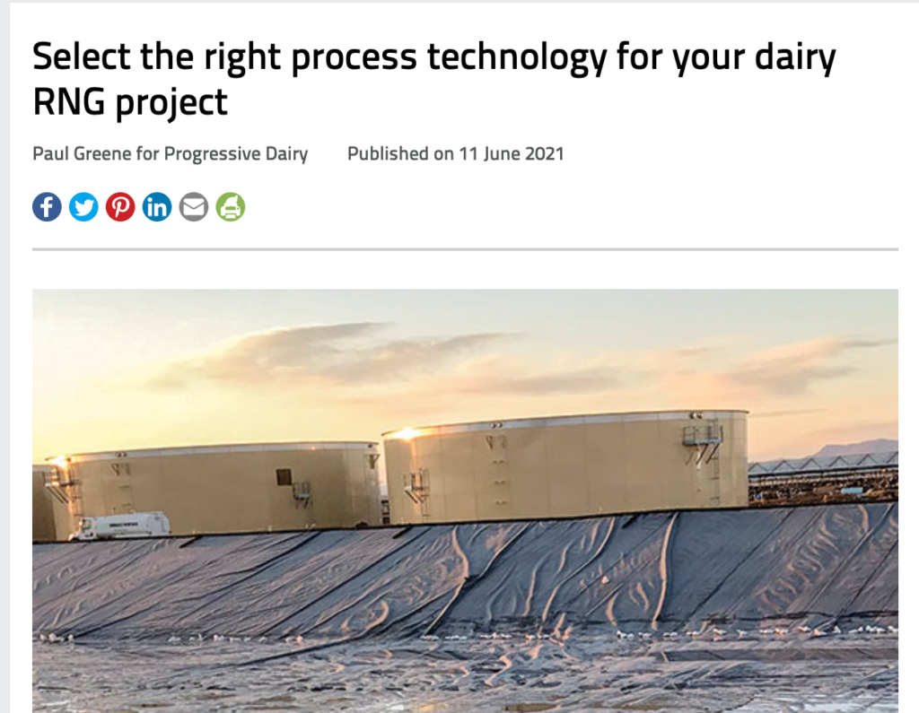 Select the Right Process Technology for Your Dairy RNG Project